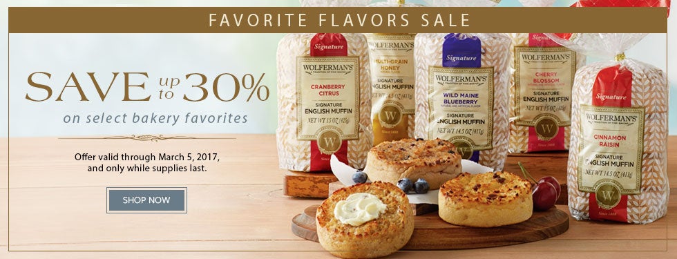 Wolferman's Gourmet Baked Goods, English Muffins & Breakfast Gifts